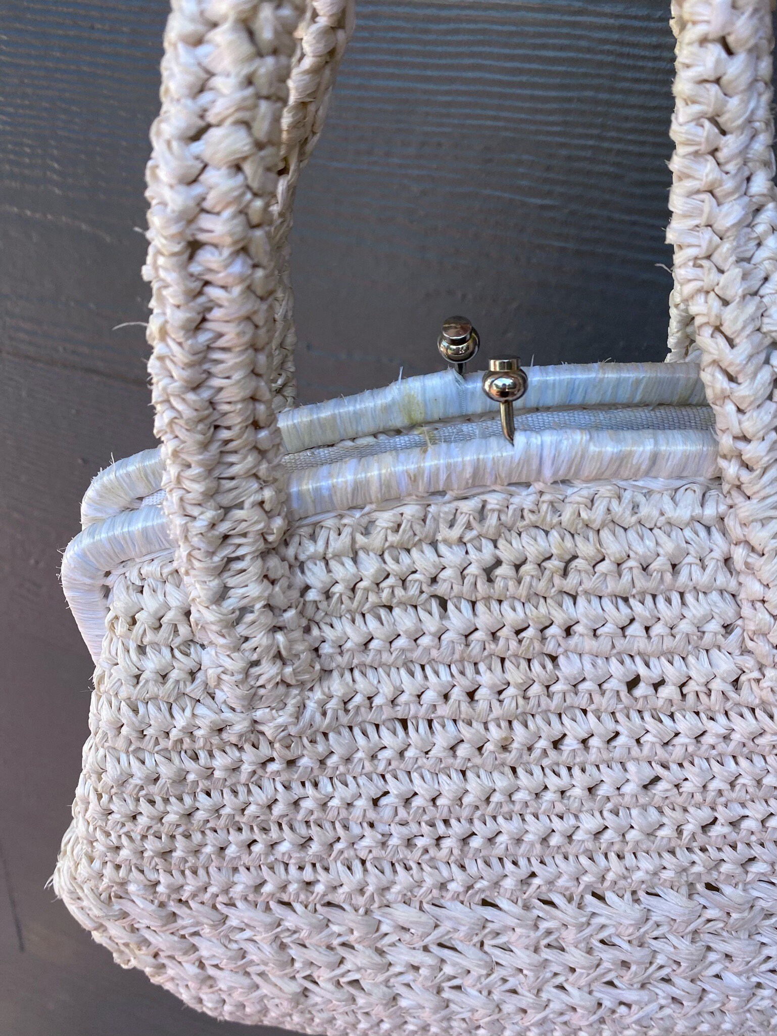 Vintage Straw Purse Expressly for Simon Vintage 60s Handbag Wicker ...