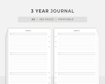 3 Year Journal - Etsy