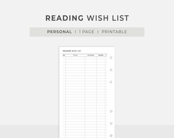 Printable Wish List | Etsy