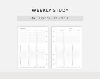 Weekly Assignment Tracker - Etsy