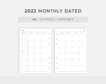 Monthly Overview Template - Etsy