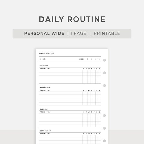 Daily Routine Planner Weekly Routine Tracker Morning - Etsy Daily Routine Planner Weekly Routine Tracker Morning - Etsy