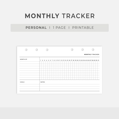 PRINTABLE Personal Spending Tracker - Etsy