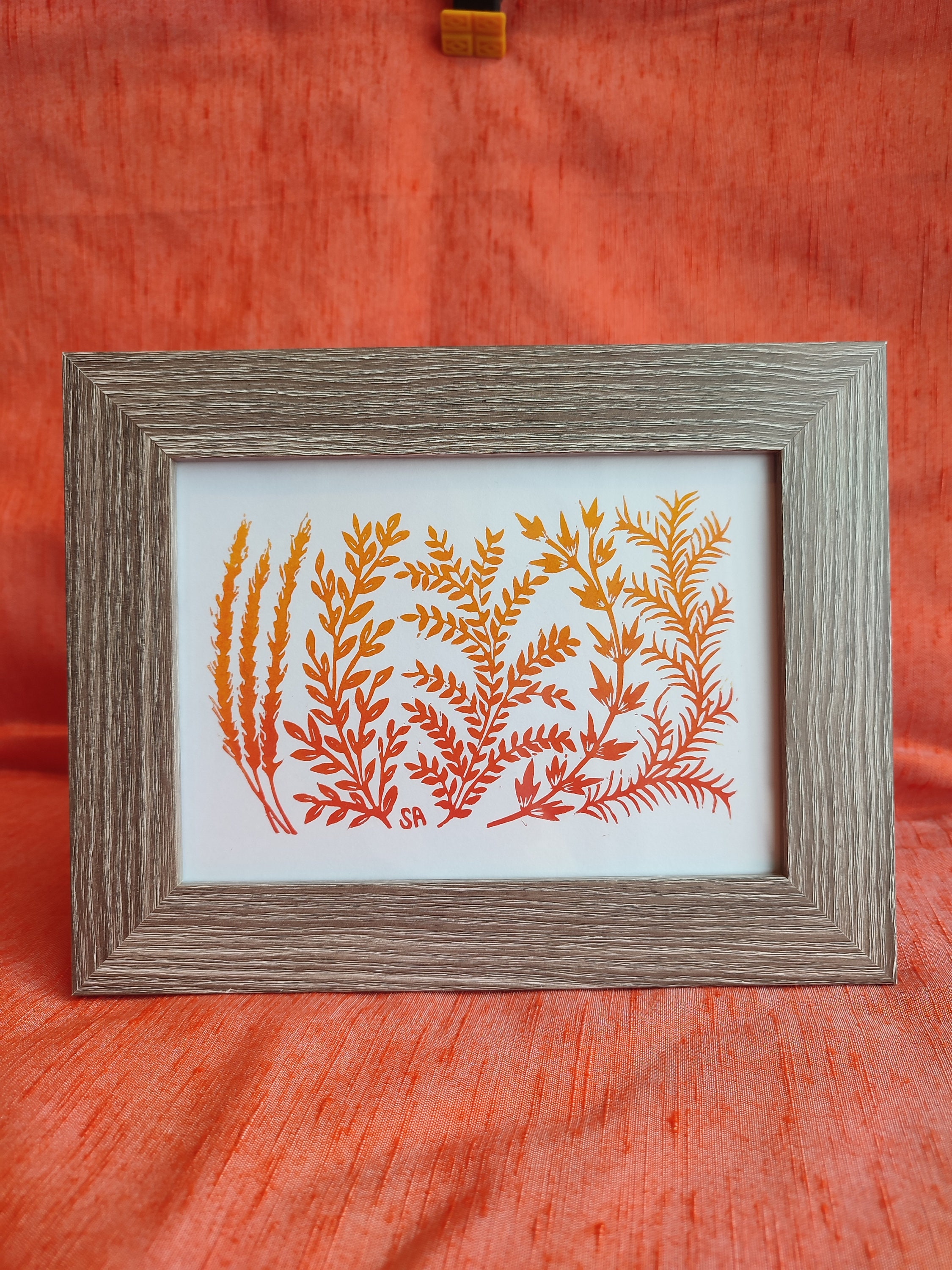 Grasses Lino Print Nature Botanical Country Plants - Etsy UK