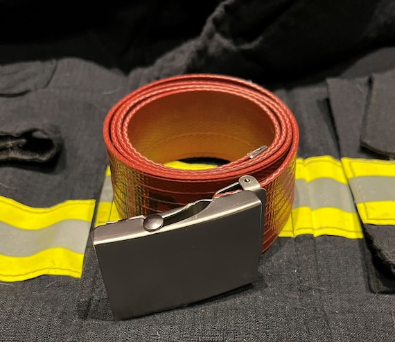 Handmade Upcycled Fire Hose Belt With Slider Buckle | Etsy
