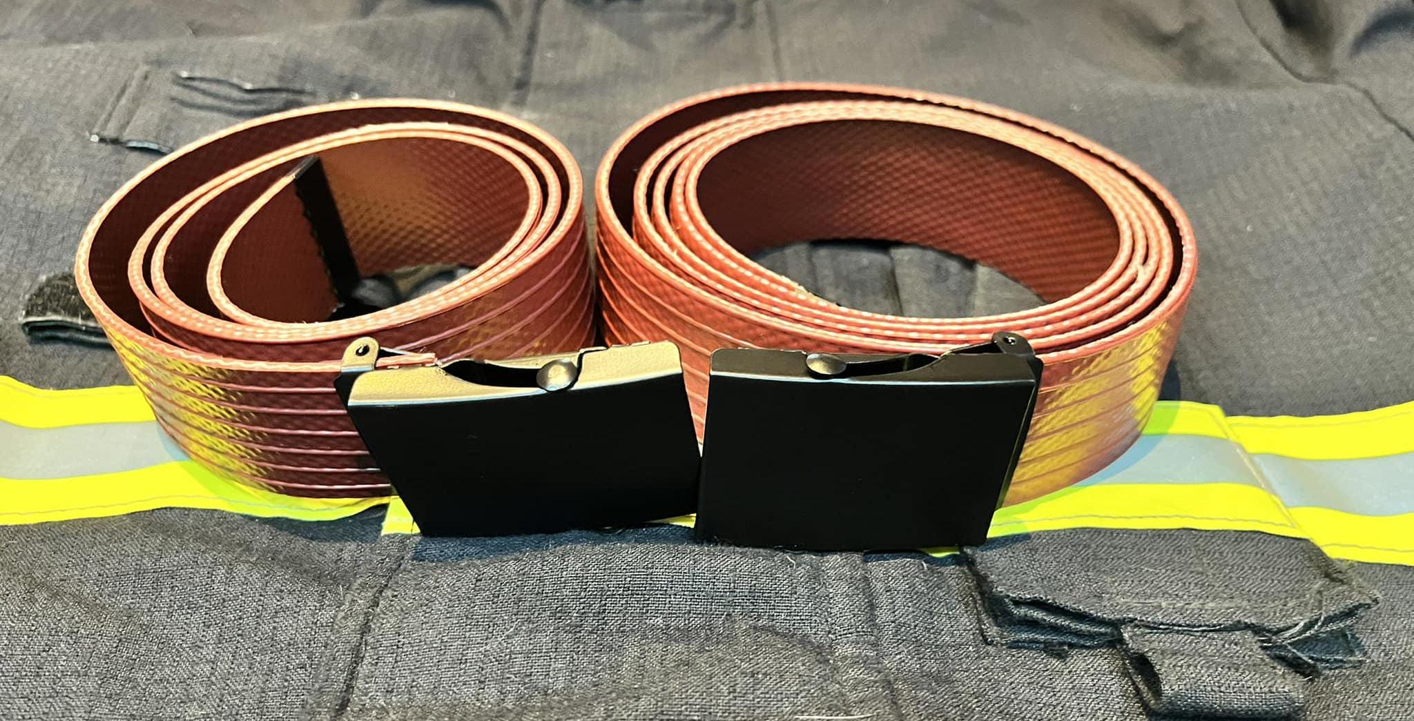 Handmade Upcycled Fire Hose Belt With Black Slider Buckle - Etsy