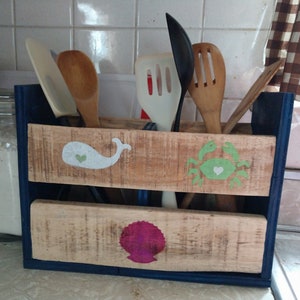 Kitchen Utensils Box. Reclaimed Lumber - Etsy