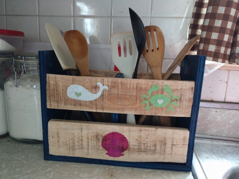 Kitchen Utensils Box. Reclaimed Lumber - Etsy