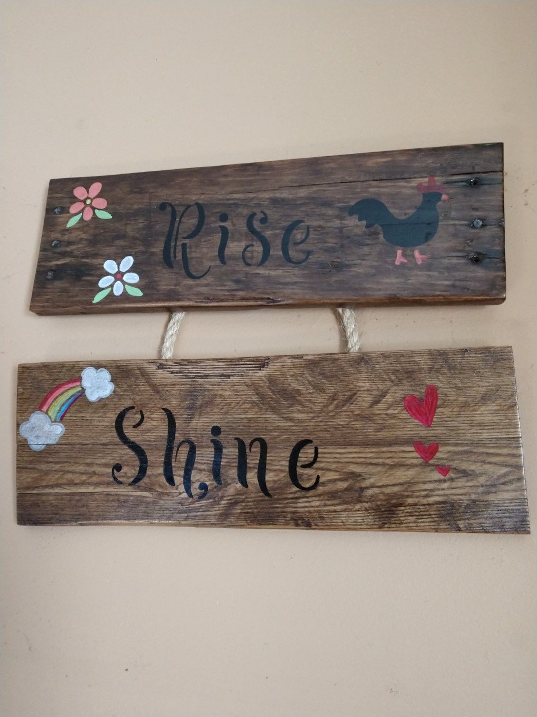 Rise and Shine Sign, Reclaimed Lumber Sign, Home Decor - Etsy