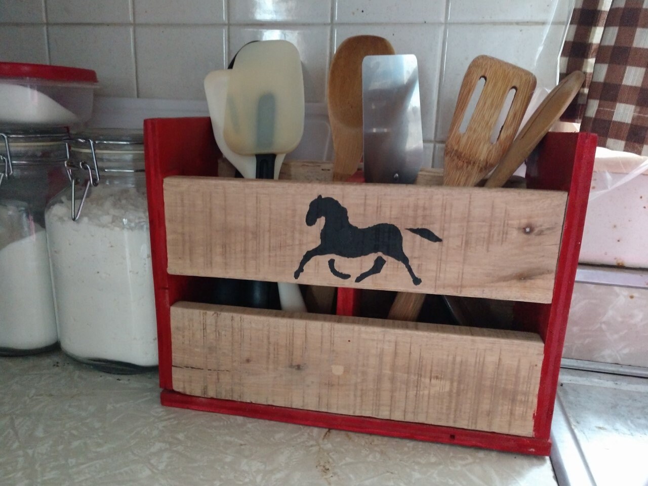 Kitchen Utensils Box. Reclaimed Lumber, Kitchen Utensil Organizer ...