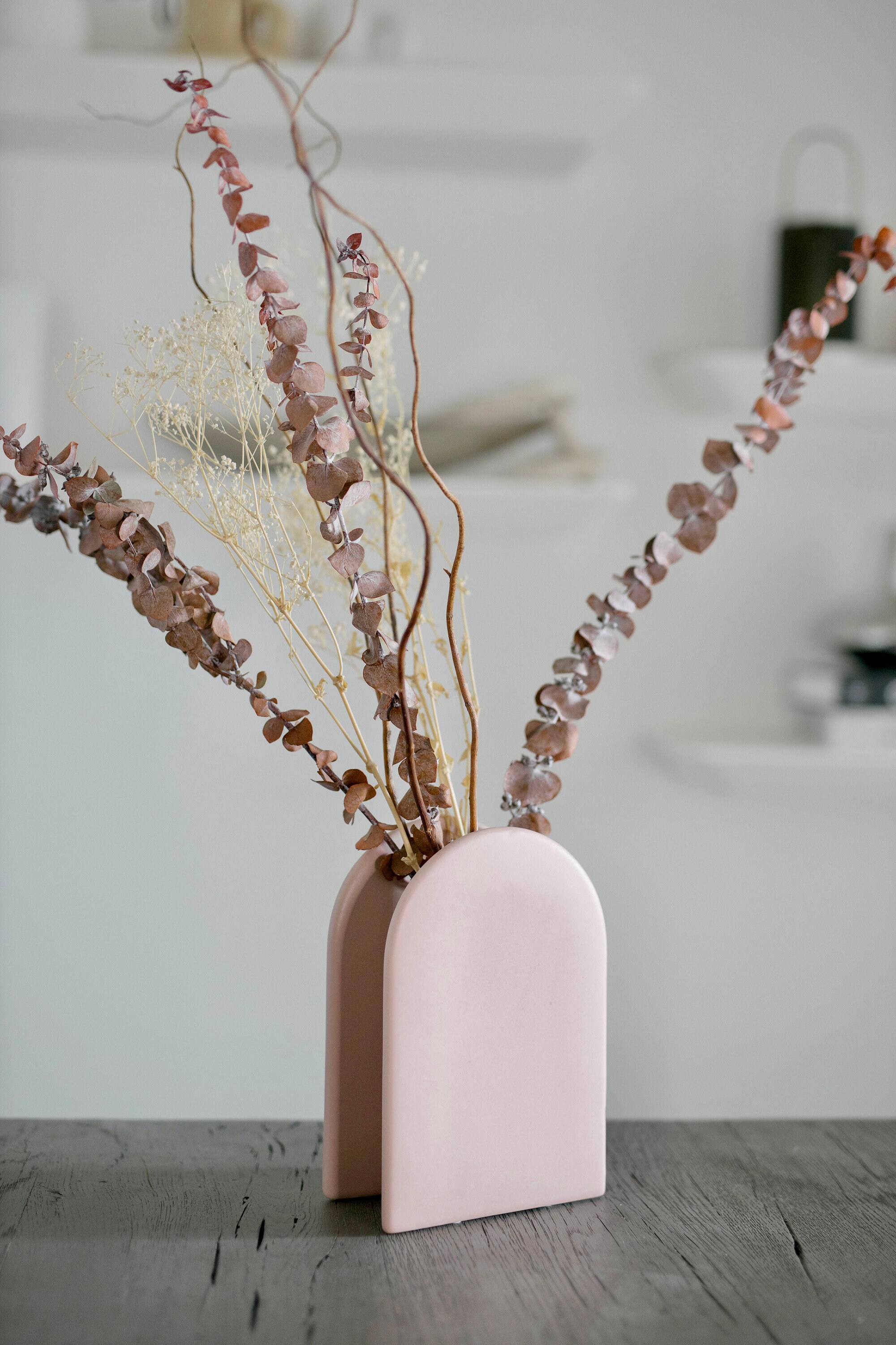 Modern Ceramic Pink Arched Vase Home Decor Ceramic Vase - Etsy