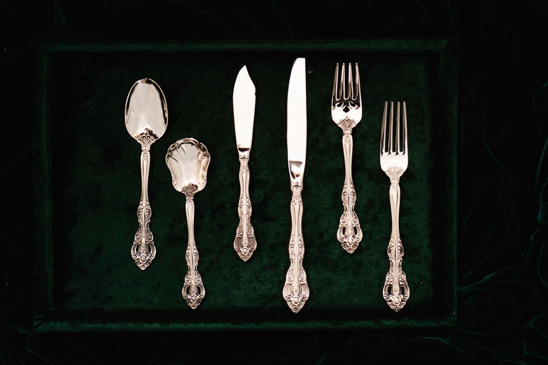 Silver Cutlery, Vintage Silver Cutlery, Dinner Cutlery, Stainless Steel ...