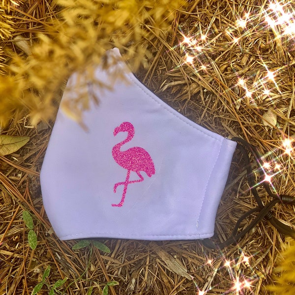 Flamingo Face Mask - Etsy