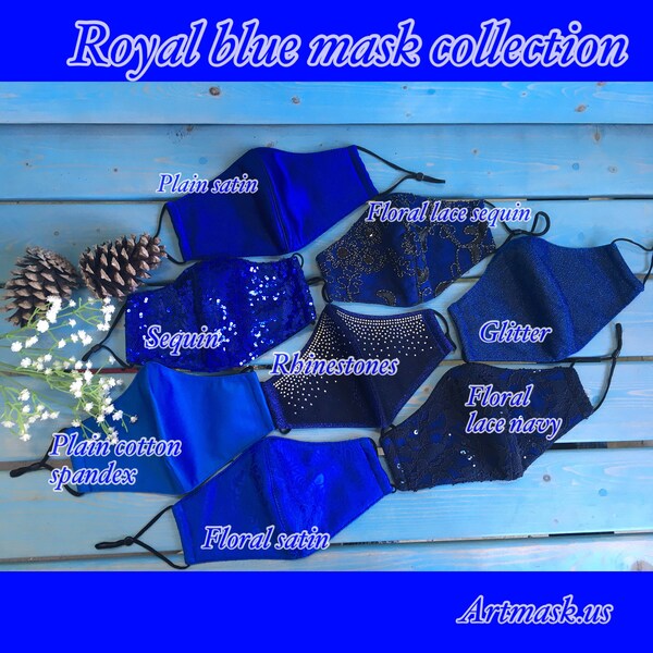 Royal Blue Mask - Etsy