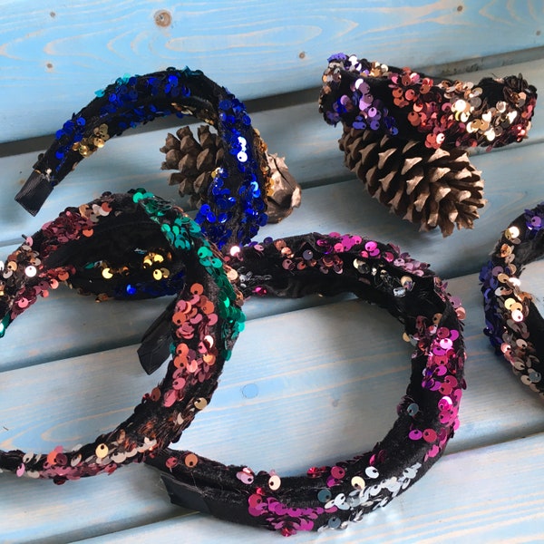 Sequin Headband - Etsy