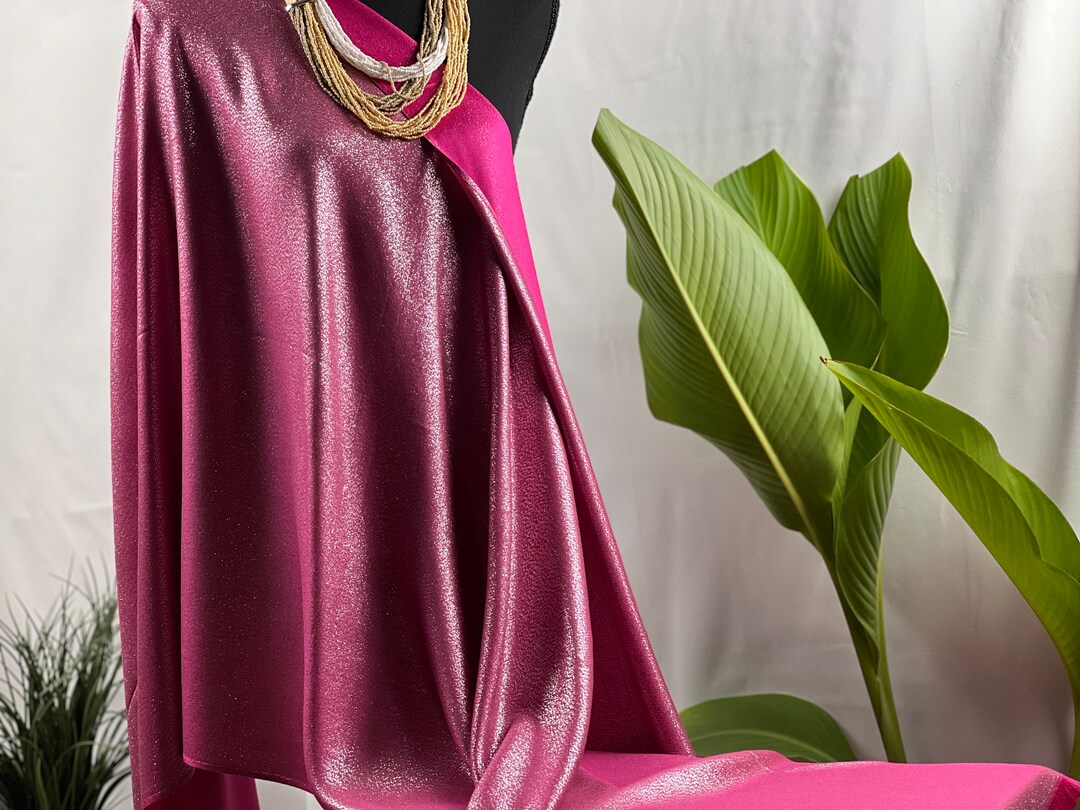 Fuchsia Pink Glitter Shimmer Double Sides Reversable VISCOSE Scarf ...