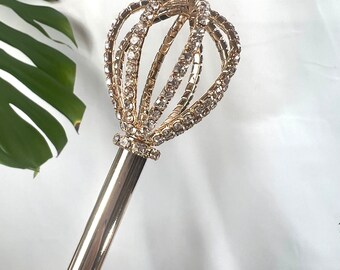 Crystal Gold Metal Scepter. Sparkle Rhinestone Gems Wands Costume Wand ...
