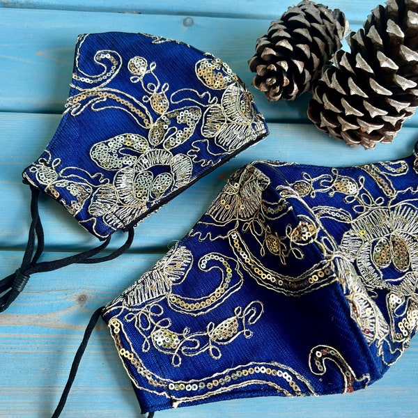 Royal Blue Mask - Etsy