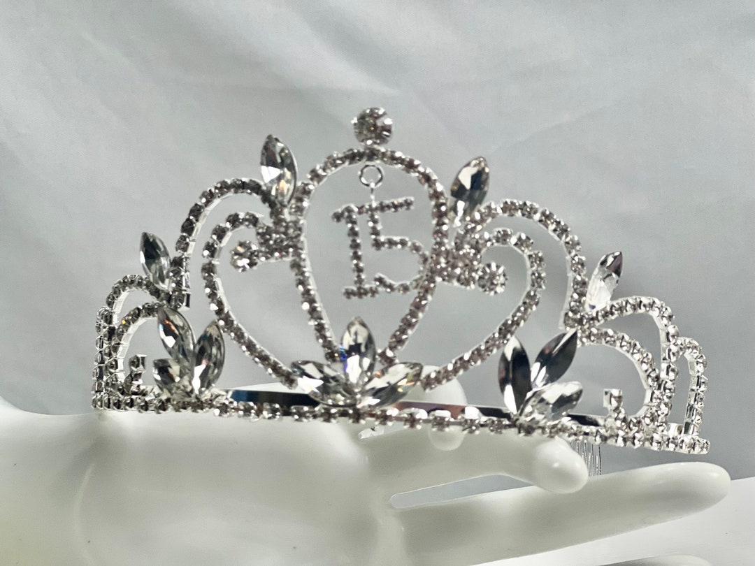 Stunning 15th Birthday Silver Crown Celebration 15th Birthday Tiara ...