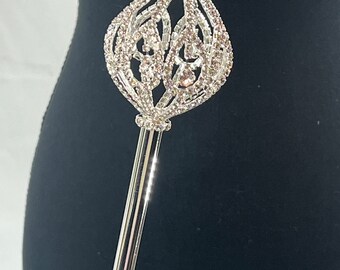 Crystal Gold Metal Scepter. Sparkle Rhinestone Gems Wands Costume Wand ...