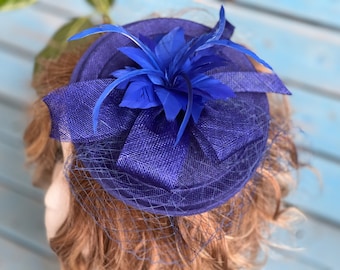Royal Blue Tea Party Hat - Etsy