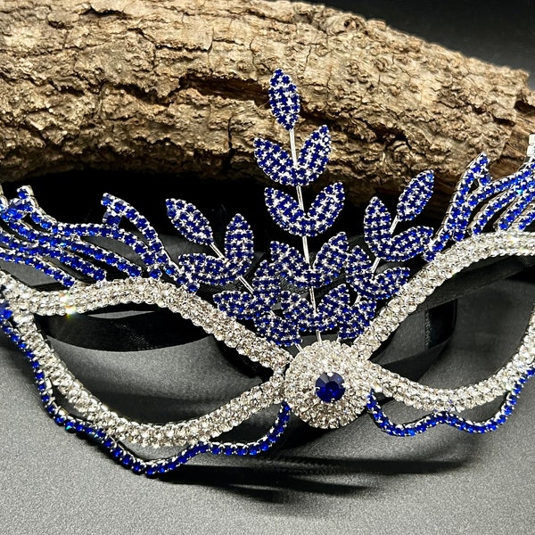 Blue Masquerade Mask - Etsy