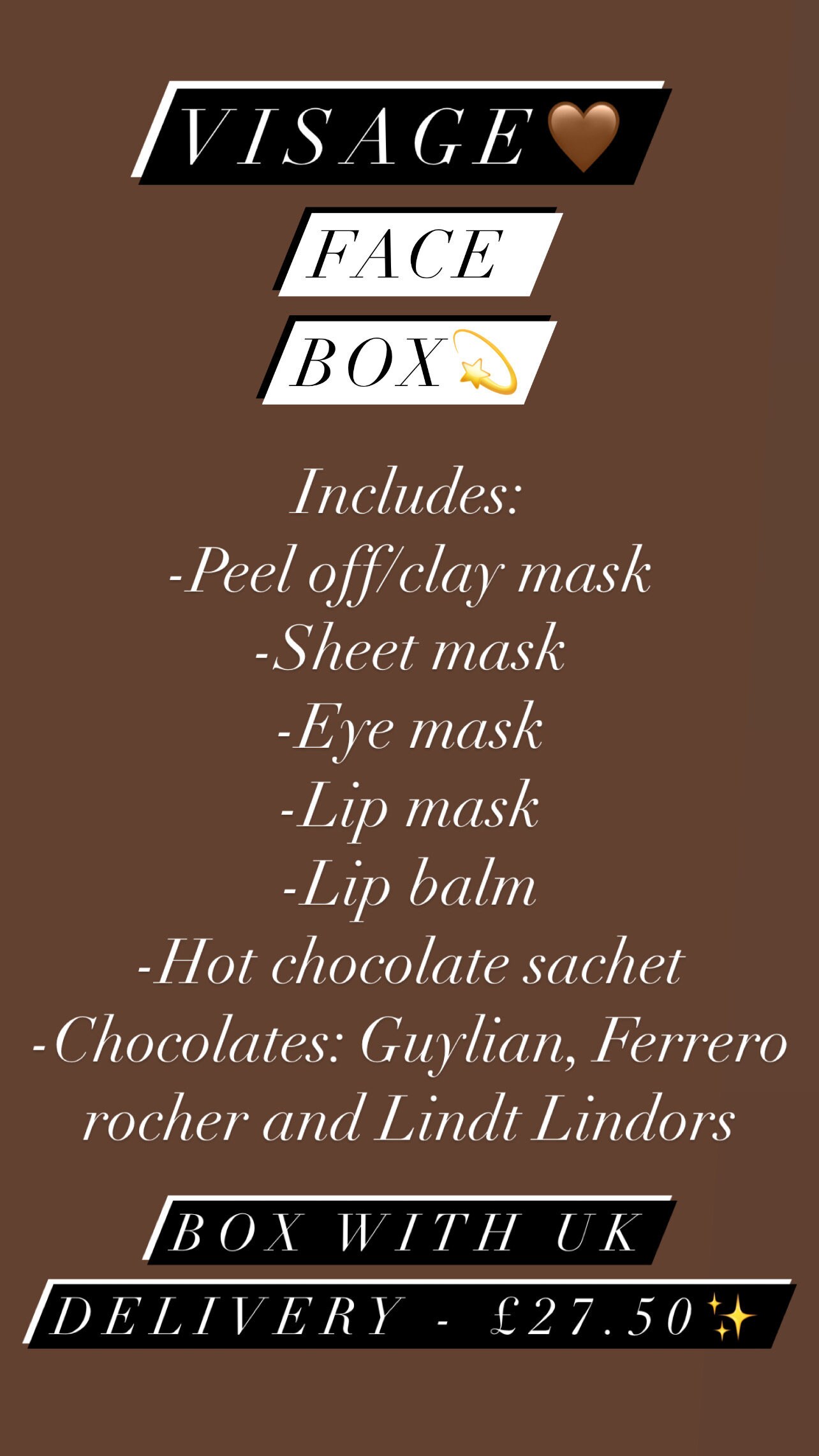 Beauty Hamper 'visage' Face Box Self-care Pamper Hamper Gift Box Panier ...