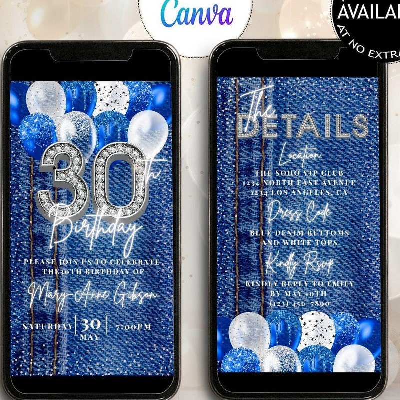 Blue Denim and White - Etsy