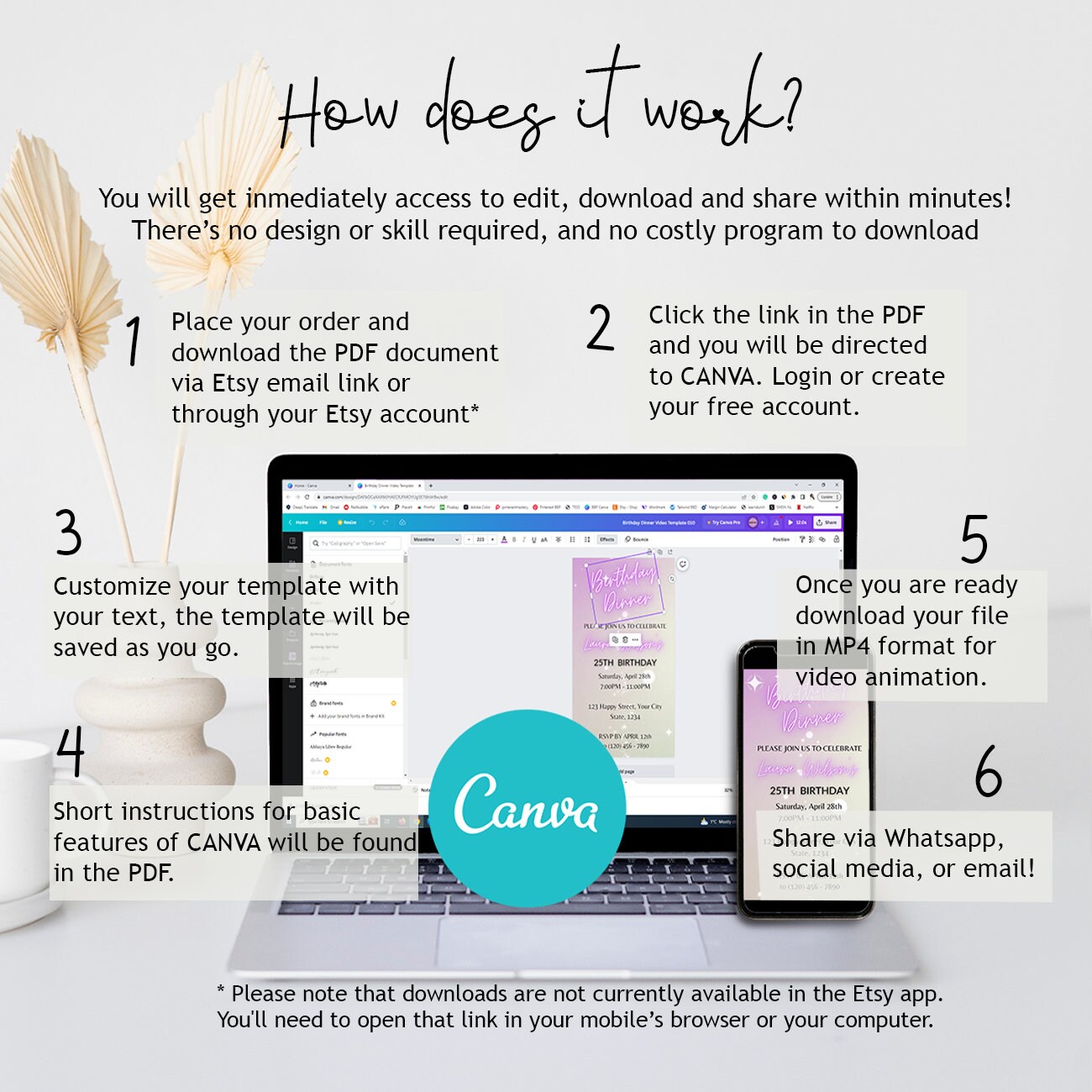 Plantilla de invitación de cumpleaños púrpura digital Fiesta ...