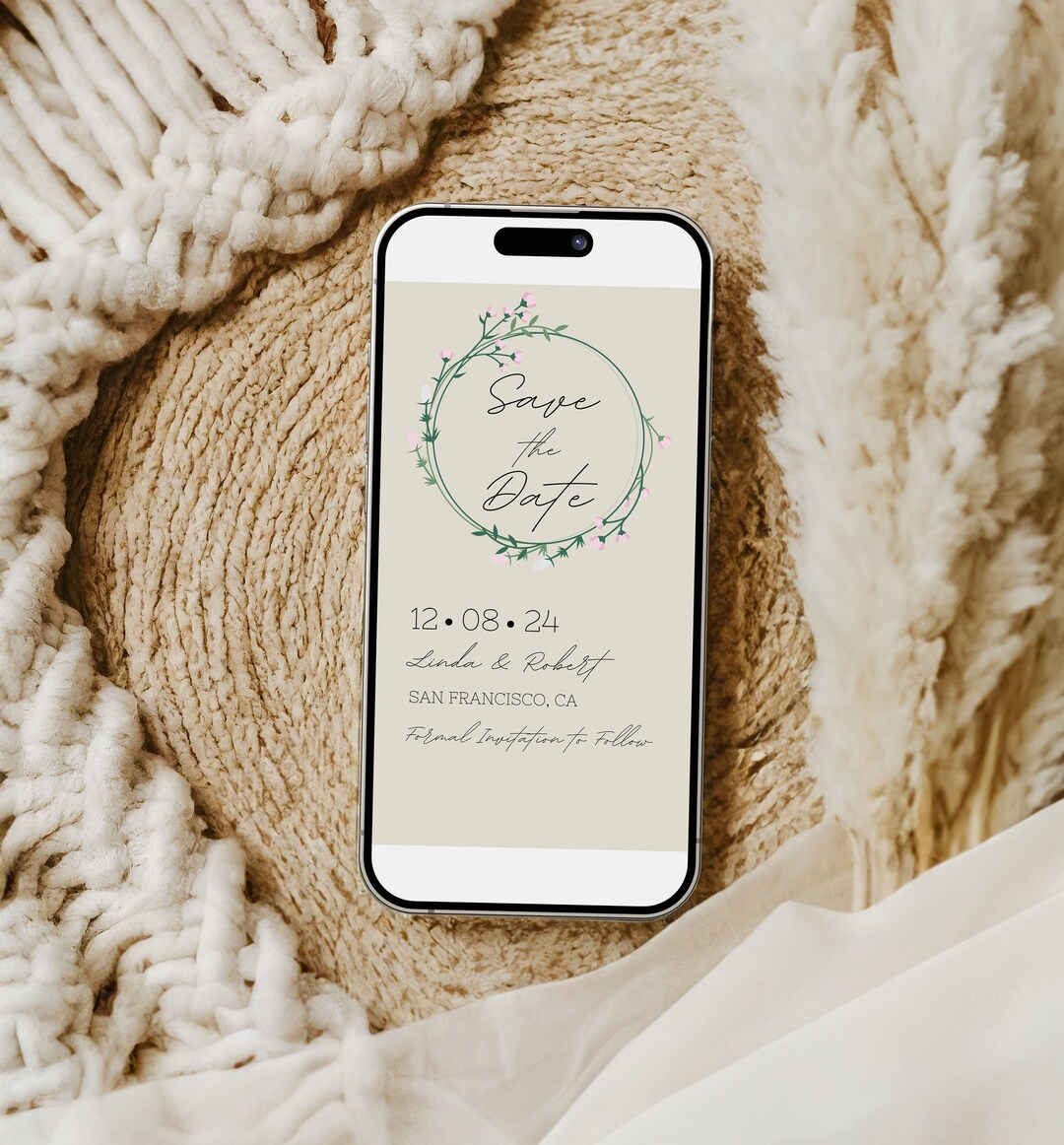 Editable Classic Save the Date Invitation Template Digital Save the ...