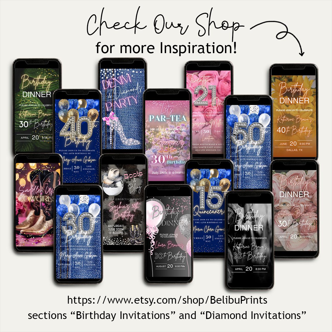 Lets Disco Silver Party Invitation Digital Shiny Disco Ball Birthday ...