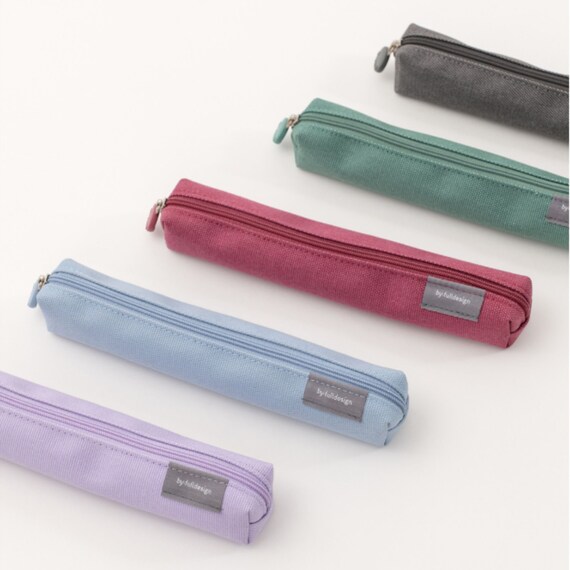 Slim Cotton Pencil Case Pencil Pocket Case 5 Colors - Etsy