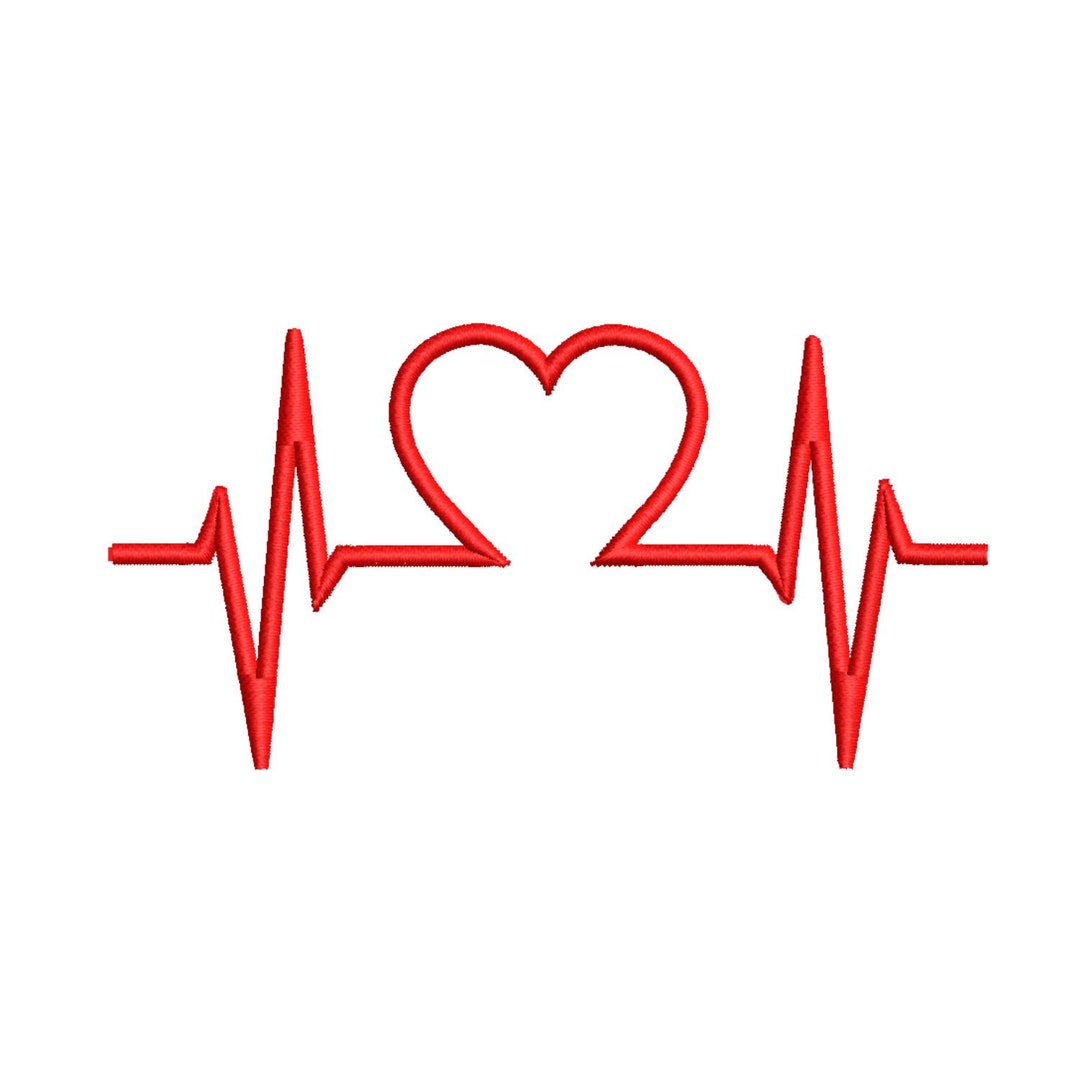 Embroidery File Heartbeat - Etsy
