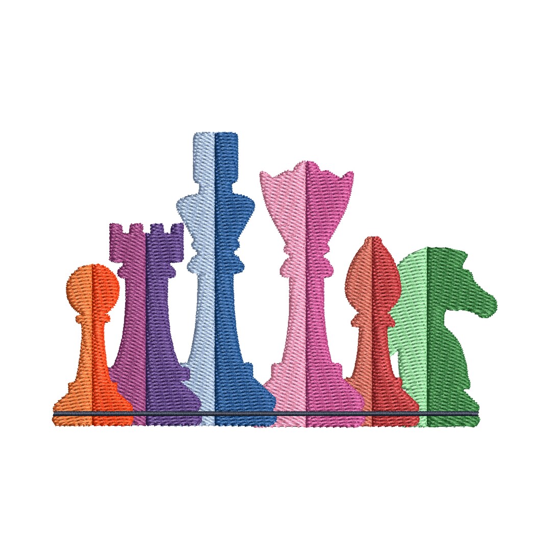 Embroidery File Chess Design - Etsy