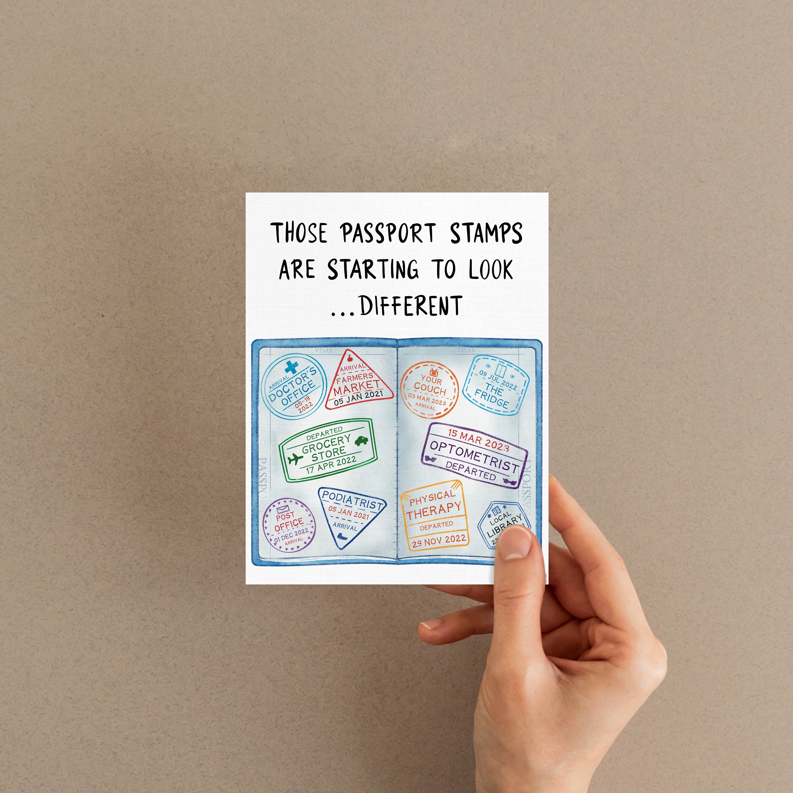 Travel Passport Birthday Card Funny Old Age Card Rude - Etsy