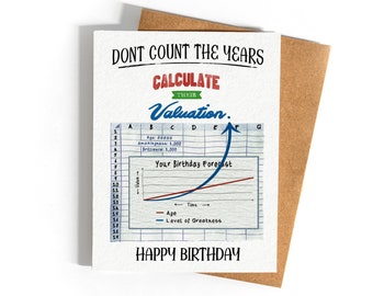 Finance Birthday Card - Etsy
