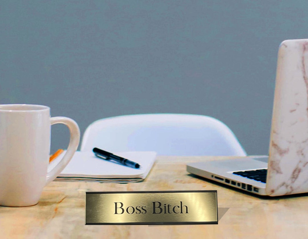 Boss Bitch - Office Desk Plate - Etsy