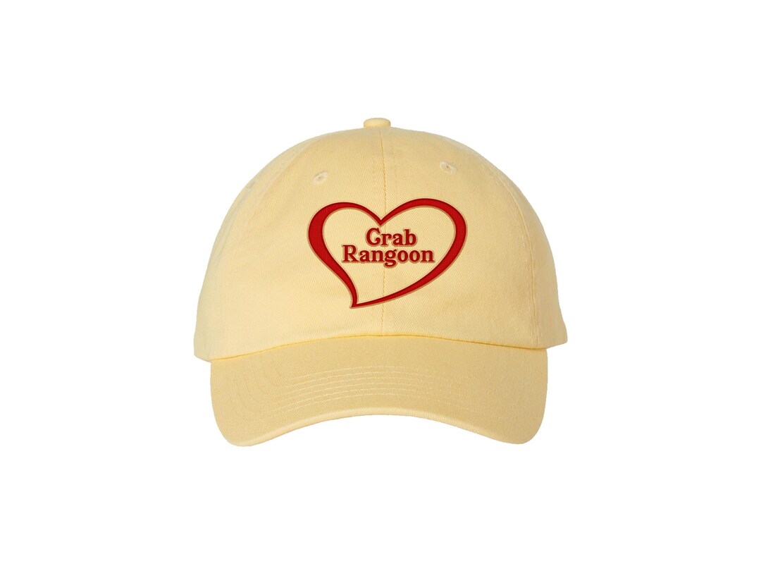 Crab Rangoon Dad Hat - I Love Crab Rangoons Embroiderd Hat - Yellow Hat ...