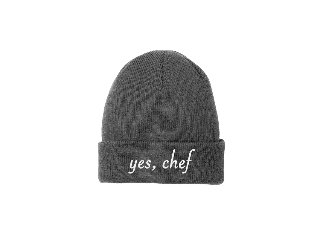 Yes, Chef - Embroidered Winter Beanie - Etsy