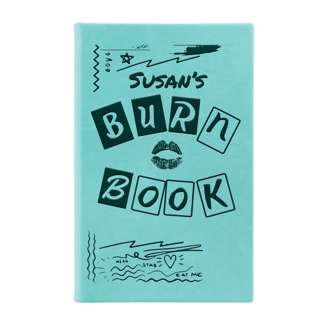 Burn Book Customizable Leather Journal Add Your Friends | Etsy