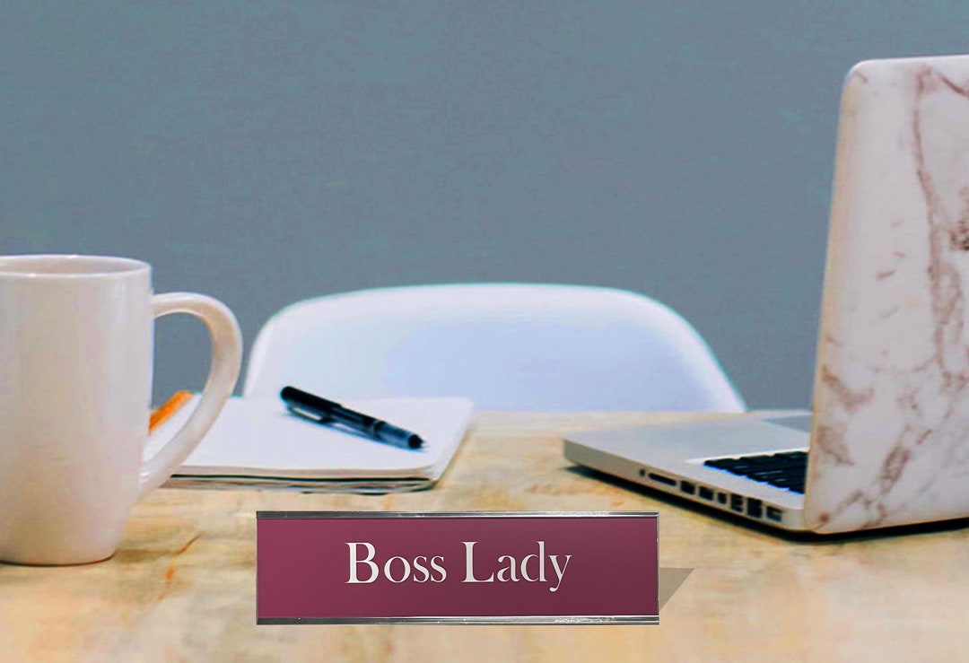 Boss Lady - Office Desk Plate - Etsy