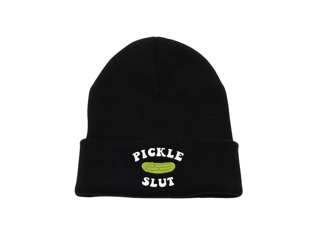Pickle Slt Embroideredwinter Beanie, Pickles, Pickle Lover, Pickle Beanie - Etsy