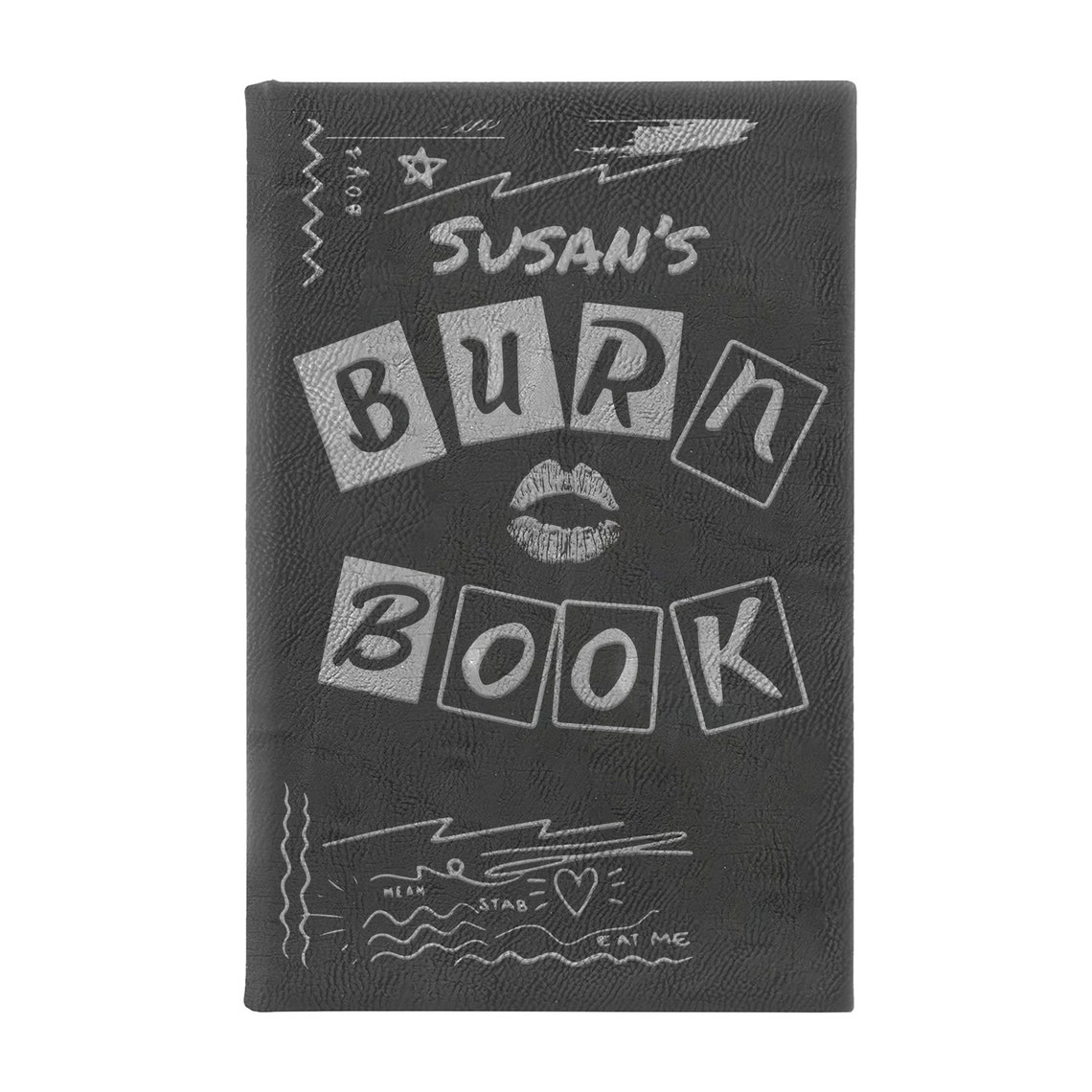 Burn Book Customizable Leather Journal Add Your Friends | Etsy
