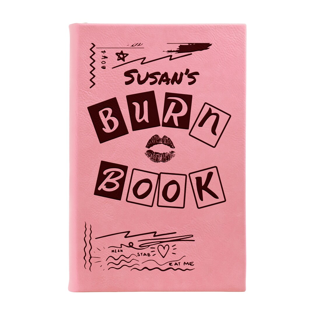 Burn Book Customizable Leather Journal - Add Your Friend’s Name Create ...