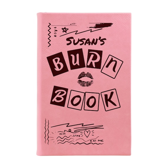 Burn Book Customizable Leather Journal Add Your Friends | Etsy