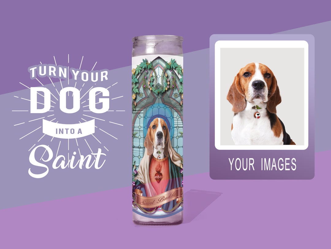 Turn Your Dog Into A Saint - Custom Prayer Candle: Non Scented | 8 Inch ...