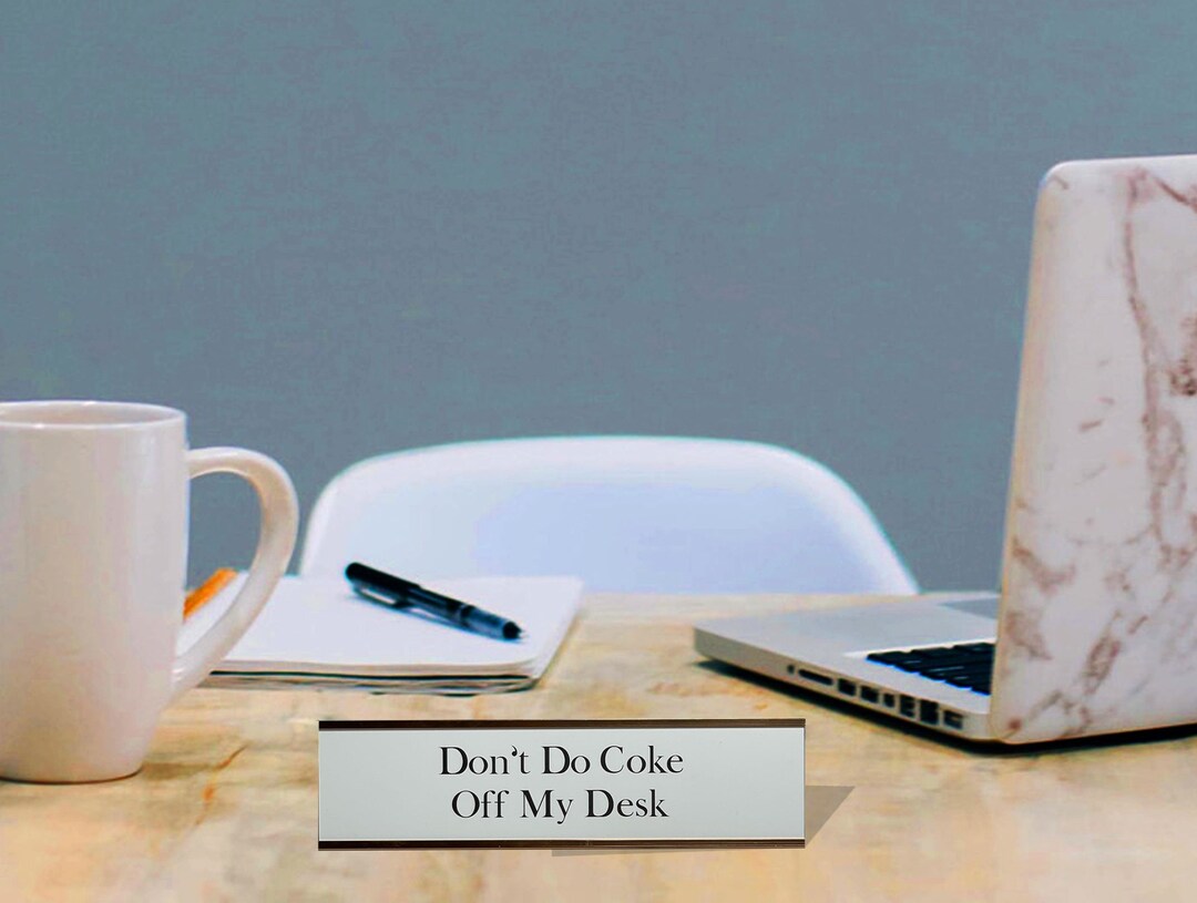 Don't Do Coke off My Desk - Office Desk Plate - Etsy