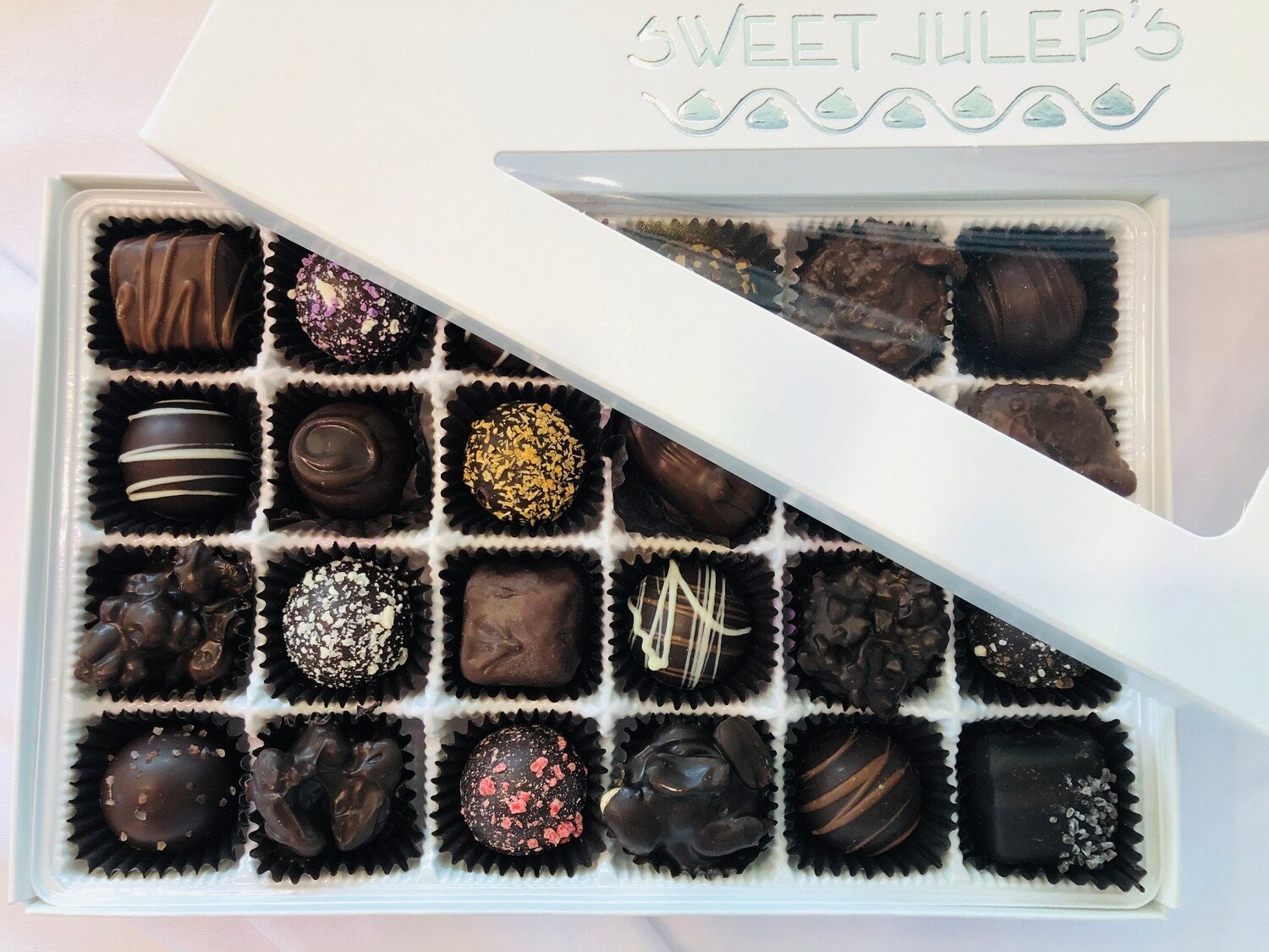 48 Piece Box of Assorted Dark Chocolates - Etsy