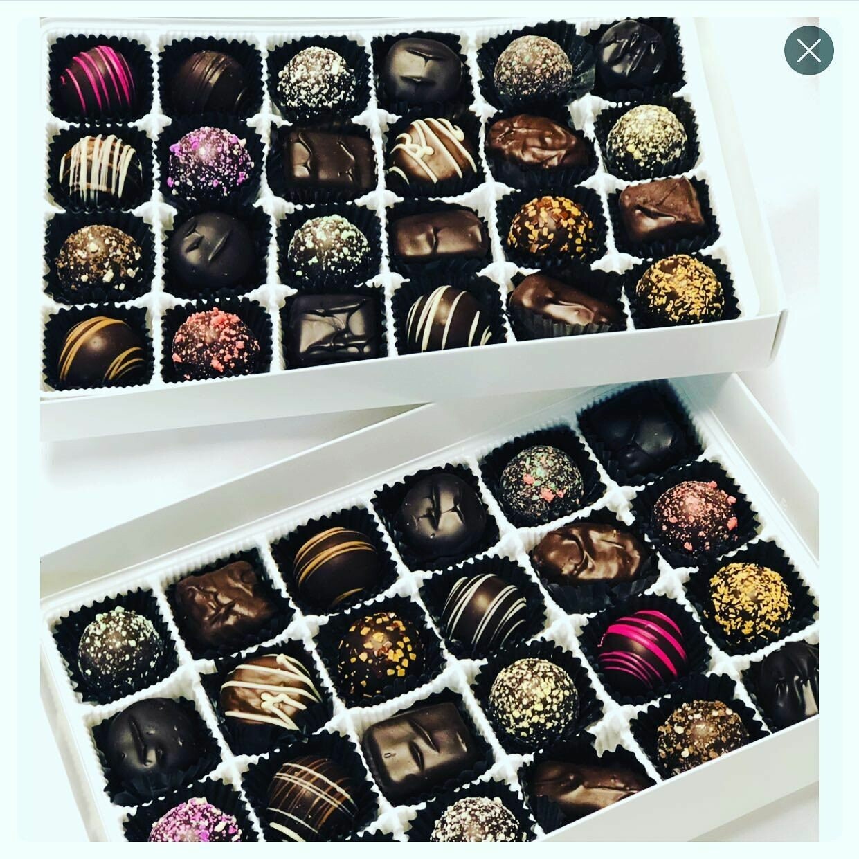 48 Piece Box of Assorted Dark Chocolates - Etsy