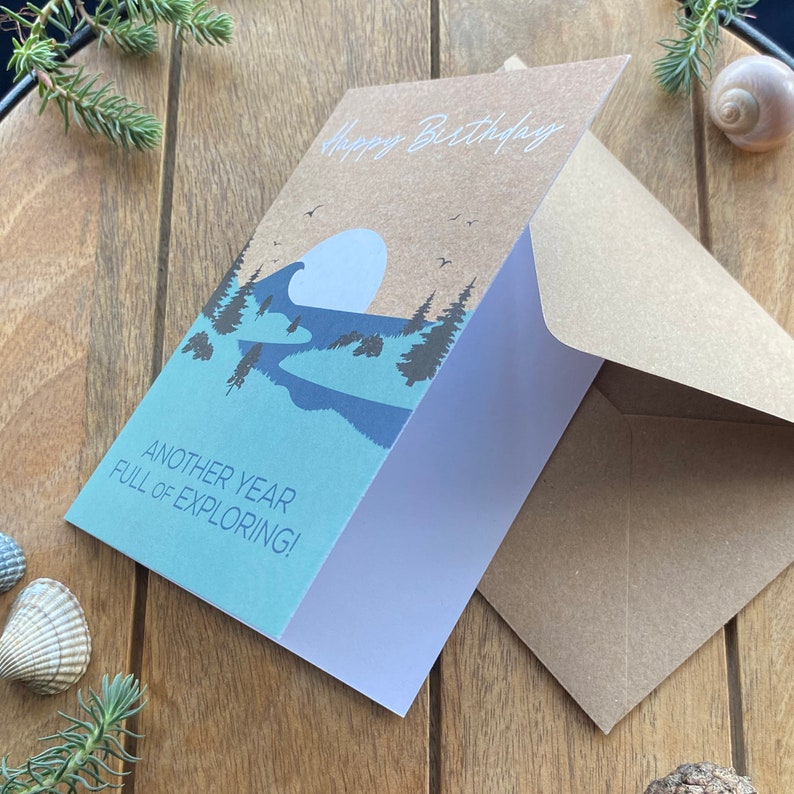 Adventure Birthday Card For Travel Enthusiast With Keepsake Enamel Pin